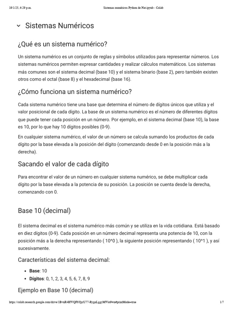 Sistemas Numéricos Python. - Colab | PDF | Decimal | Informática