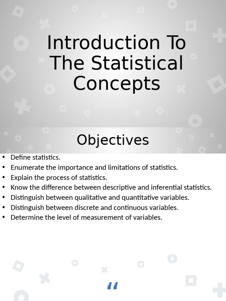Introduction-To-The-Statistical-Concepts | PDF | Level Of Measurement | Statistics