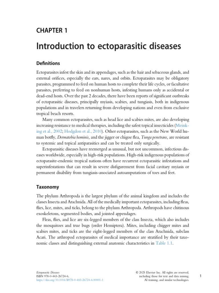 Chapter 1 - Introduction To Ectoparasitic Disease - 2025 ...