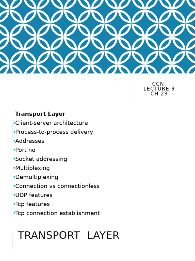 Transport Layer: Multiplexing Explained | PDF | Port (Computer Networking) | Computer Network