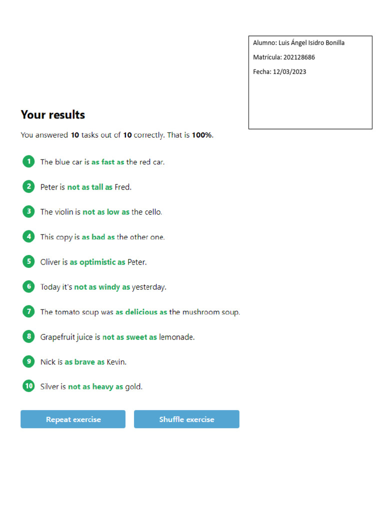 Week 9 Equatives | PDF