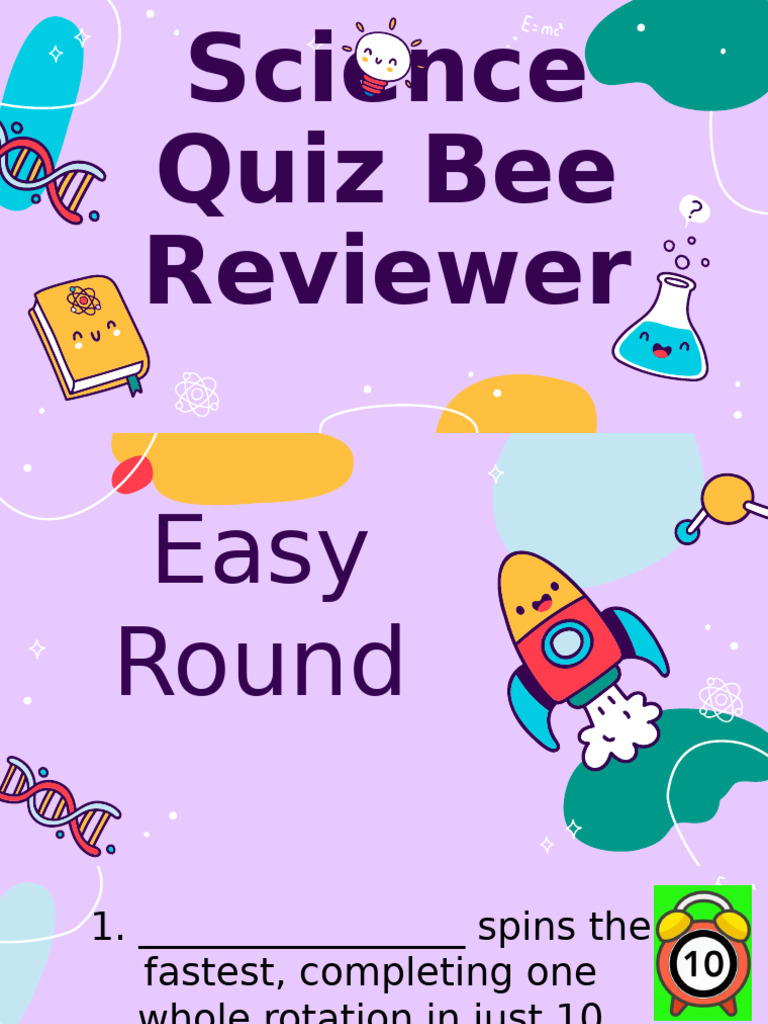 Science Quiz Bee Reviewer: Easy to Difficult | PDF | Plants | Water