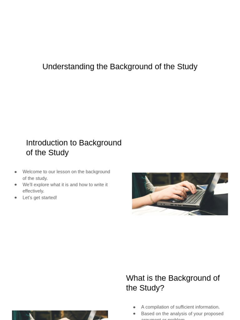 Writing an Effective Background of Study | PDF | Information | Methodology
