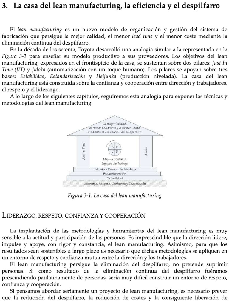 Capítulo 3 - La Casa de Lean MFG, Eficiencia y Despilfarro | PDF