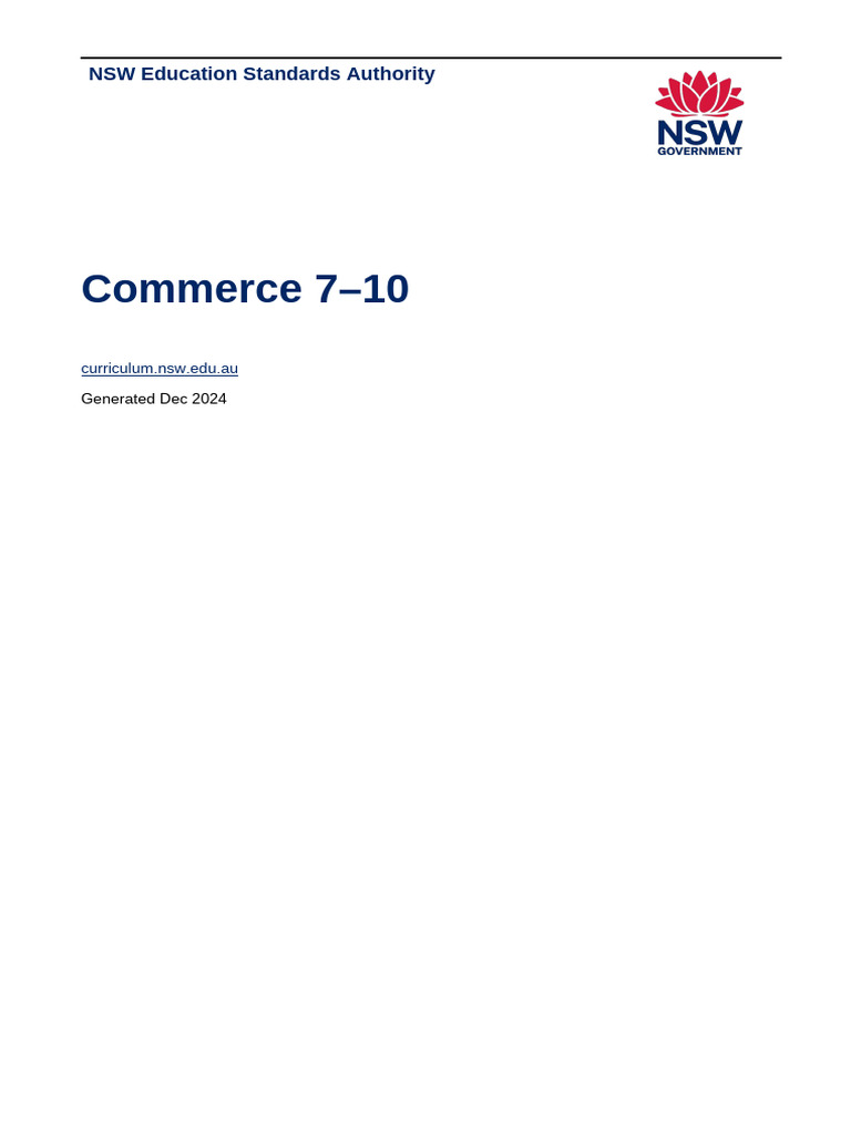 NESA - Commerce - 7 - 10 - 2024 (S5) | PDF | Economics | Risk
