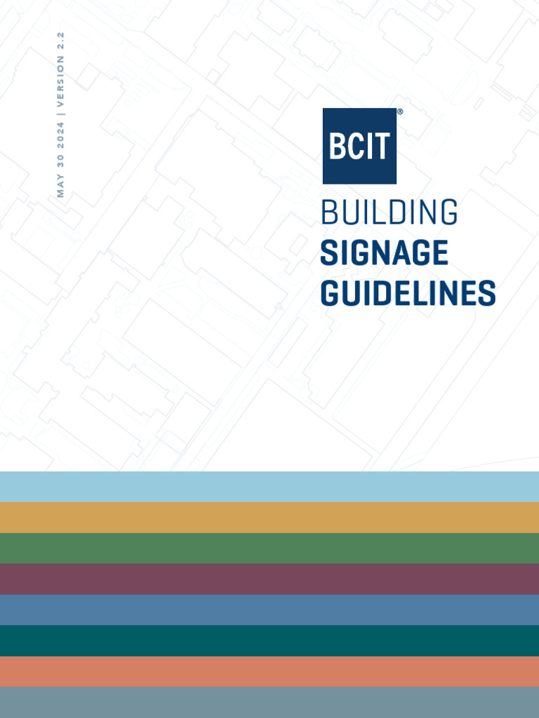 BCIT Building Signage Guidelines 2024 | PDF | Typefaces | Stairs