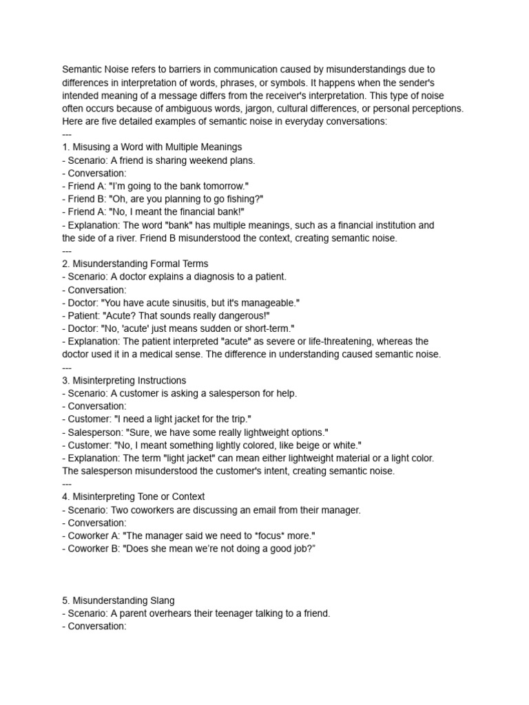 Communication Assignment 1 | PDF | Semantics | Jargon