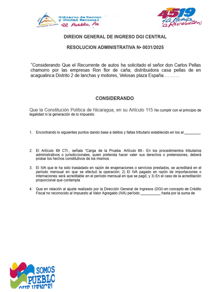 Resoluci-N Denominadas Procedimientos | PDF