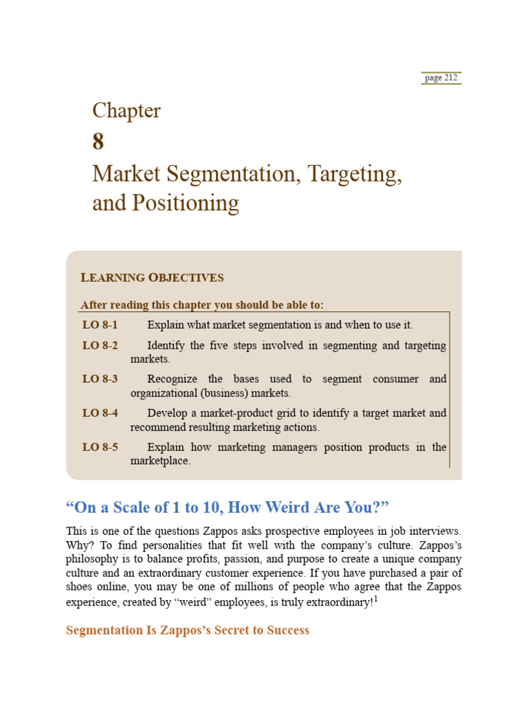 chap 8 | PDF | Marketing | Market Segmentation