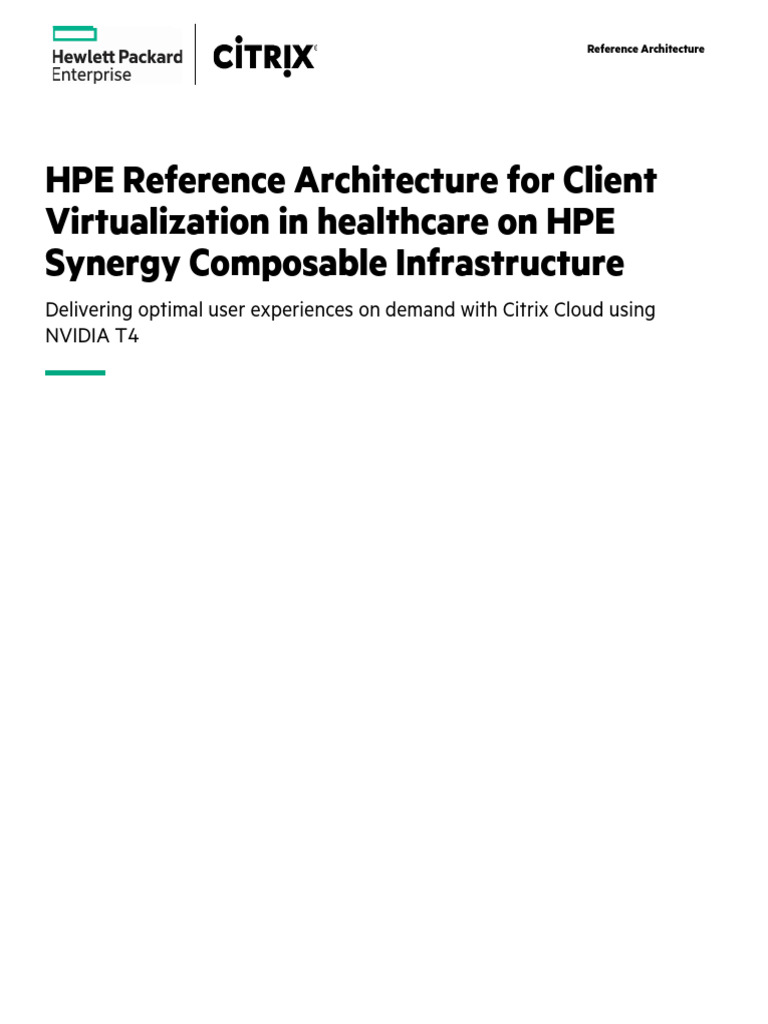HPE Client Virtualization Reference Guide | PDF | Citrix Systems ...