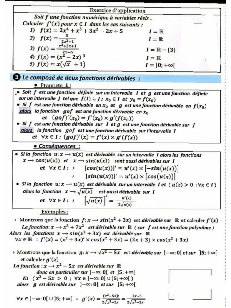 Composé de Deux FONCTIONS MATH TS2 | PDF
