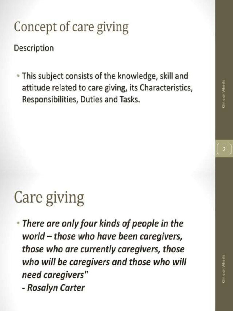 Lecture1 Introduction To Caregiving | PDF