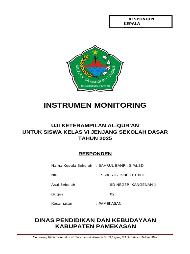 Instrumen Uka Tahun 2025 | PDF