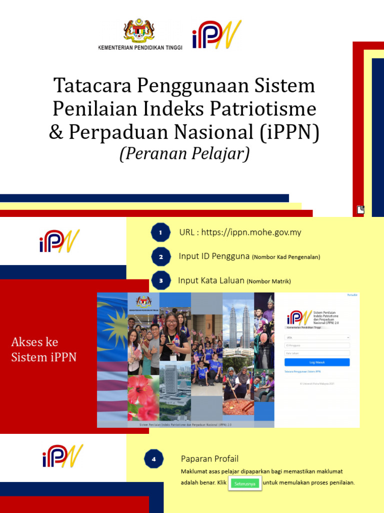 Tatacara Penggunaan Sistem iPPN 2024 - Pelajar | PDF