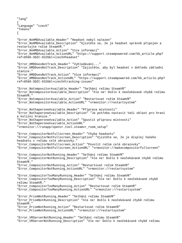 Vrmonitor Errors Czech | PDF