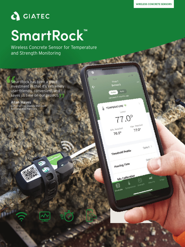 Giatec SmartRock DS 20v4 | PDF | Concrete | Accuracy And Precision