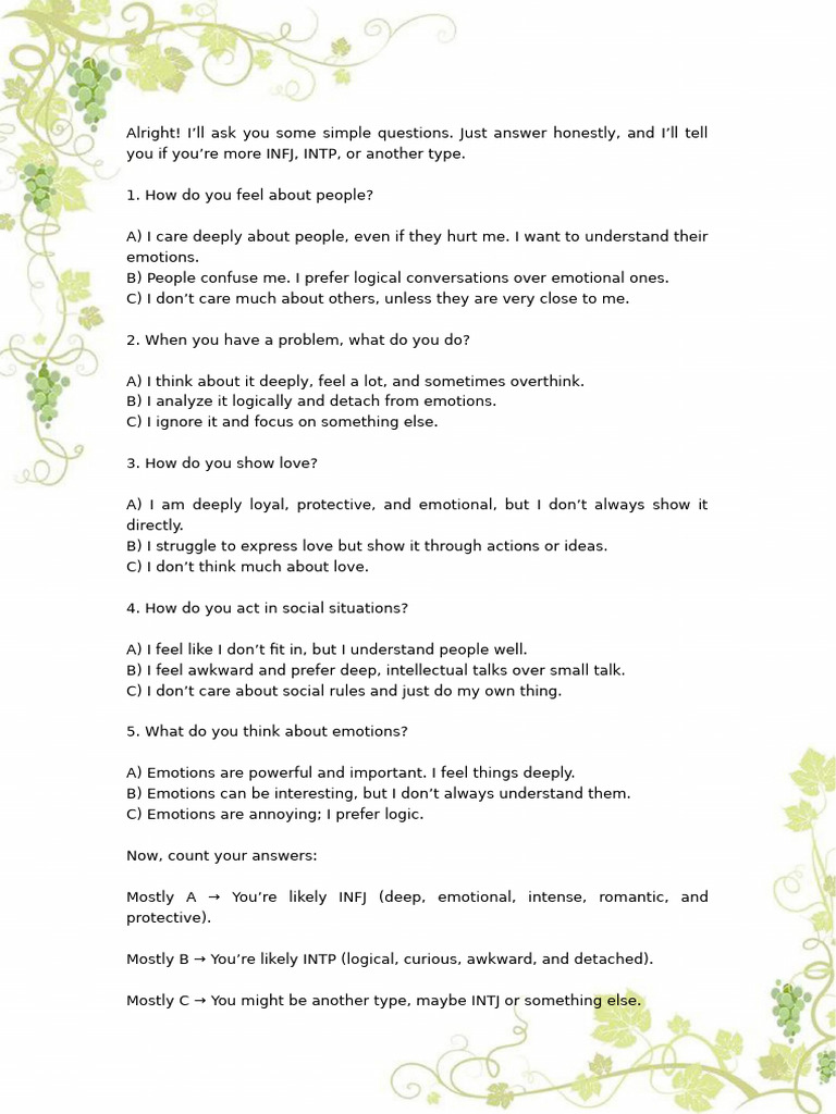 Infj T | PDF | Emotions | Feeling