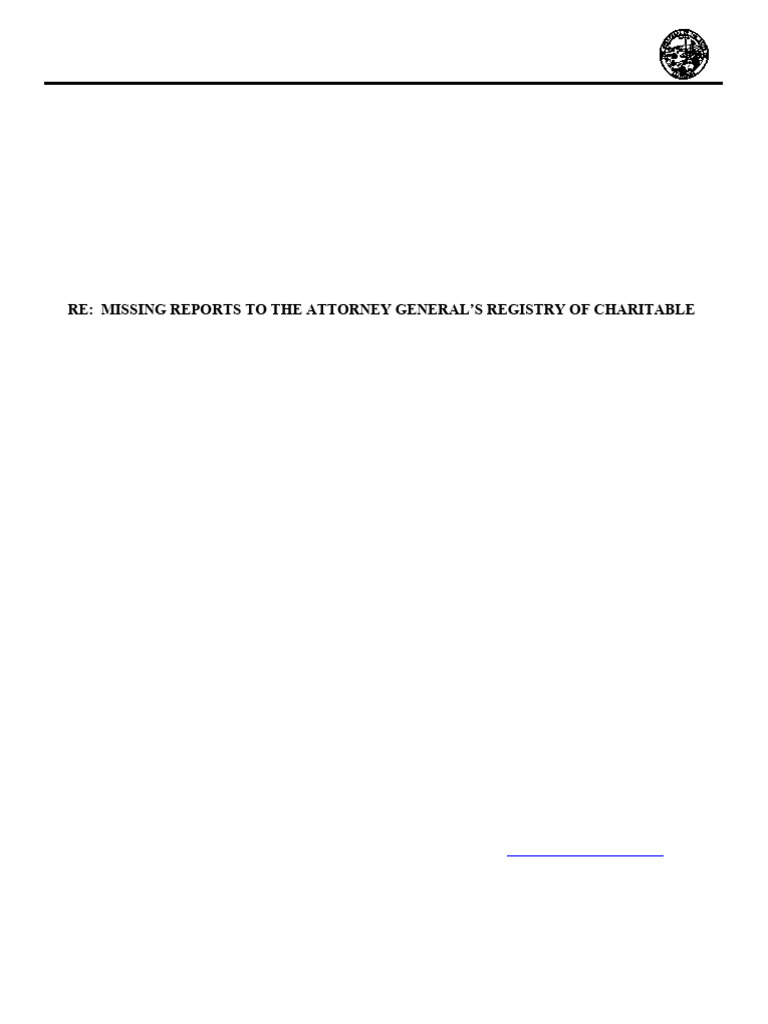 Missing Reports Notification for Charities | PDF | Internal Revenue ...