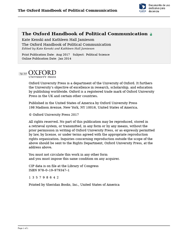 Understanding Political Communication Systems | PDF | Political ...