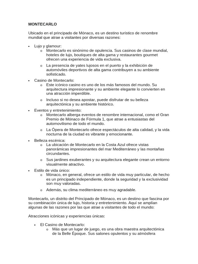 MONTECARLO | PDF | Mónaco