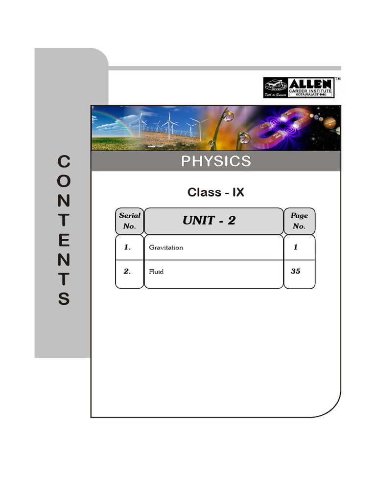Class IX (Physics) Unit-2 | PDF | Gravity | Force
