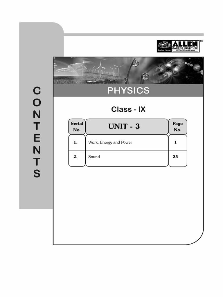 Class IX (Physics) Unit-3 | PDF