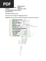 Badminton Test Good | PDF | Sports | Leisure