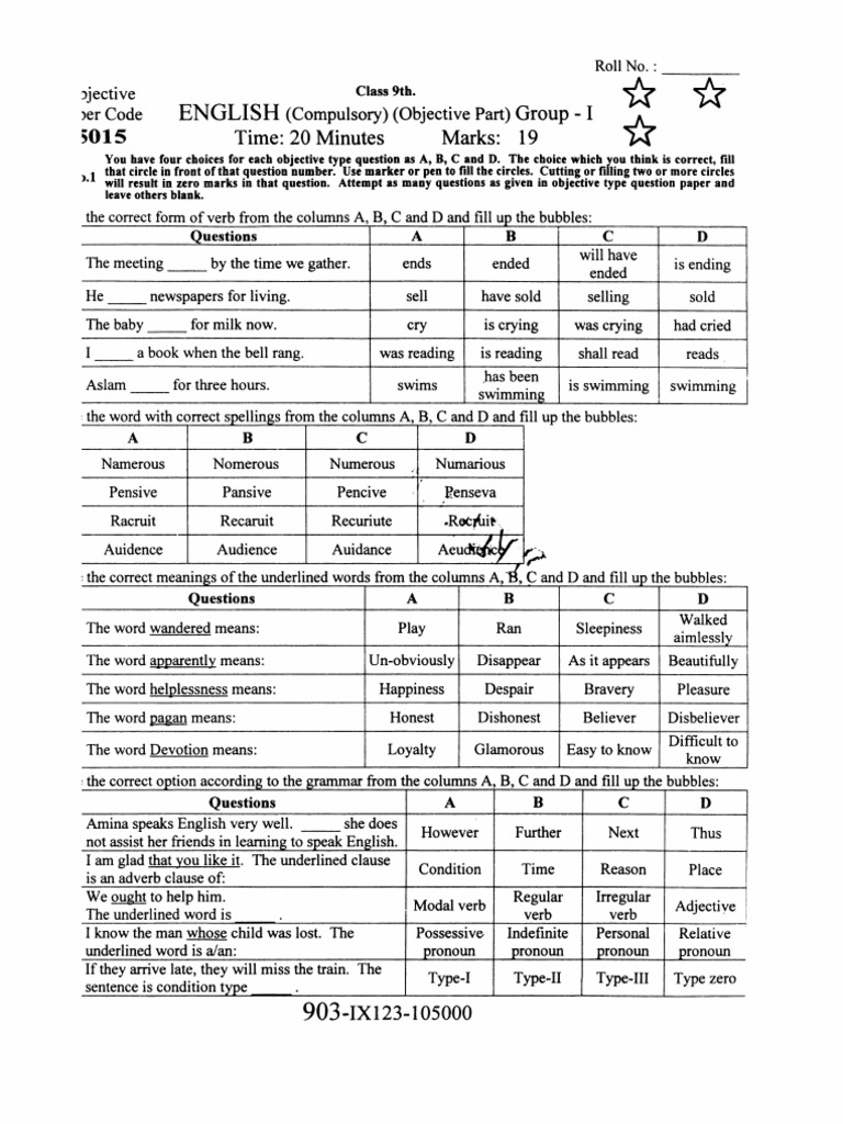 English-9 (FBD-23) (G1+G2) | PDF
