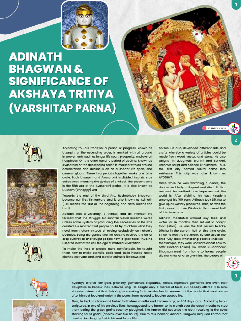 Adinath Bhagwan & Significance of Akshaya Tritiya (Varshitap Parna ...