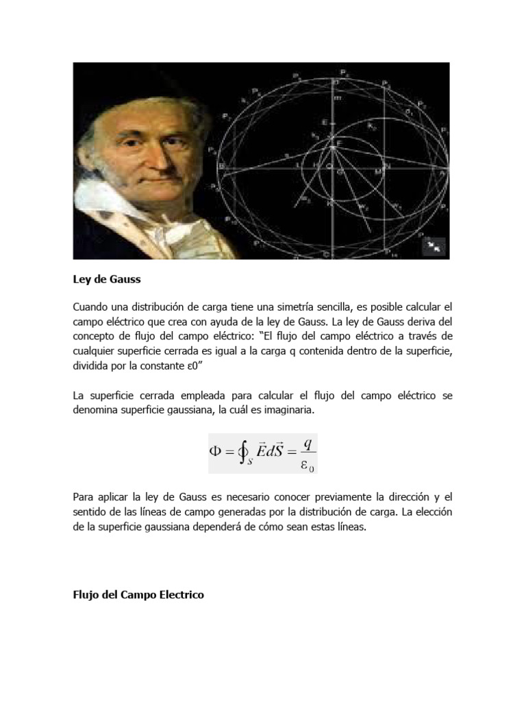 3 Ley de Gauss | PDF | Flujo | Campo eléctrico