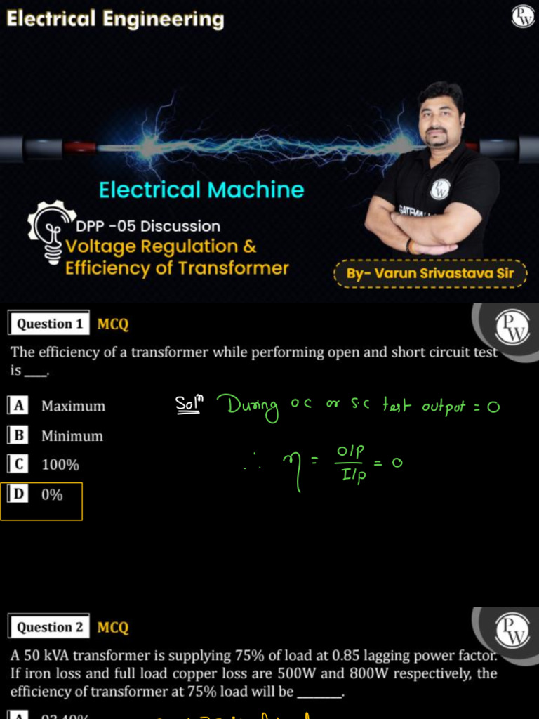 Transformer - DPP 05 Discussion Notes | PDF