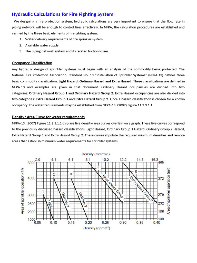 Fire Sprinkler Hydraulic Calculations Guide | PDF | Fire Sprinkler ...