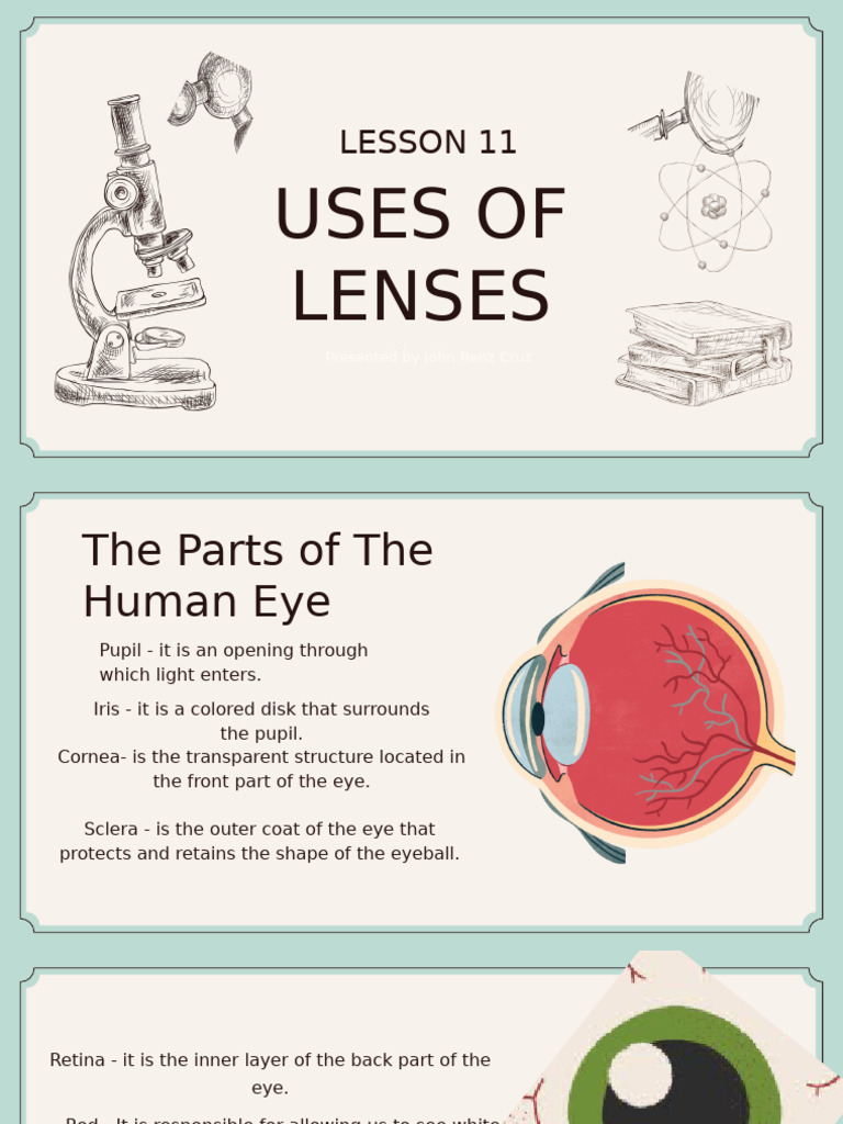 Lesson 11 - Uses of Lenses | PDF | Optics | Eye