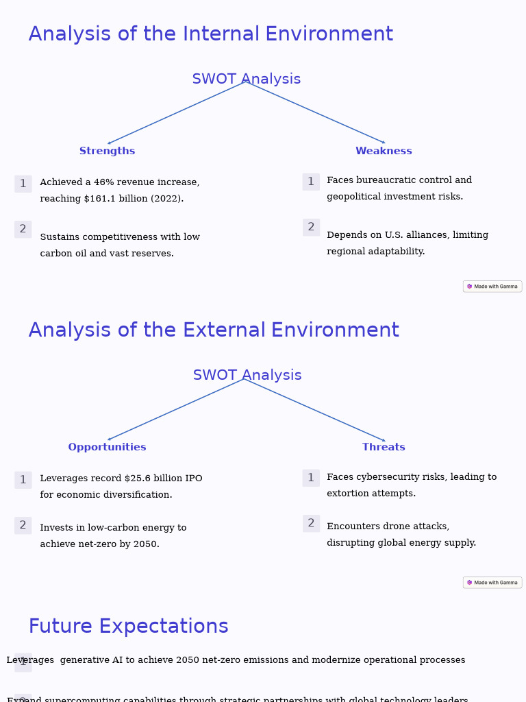 Saudi Aramco Performance and Strategy | PDF | Renewable Energy | Low ...