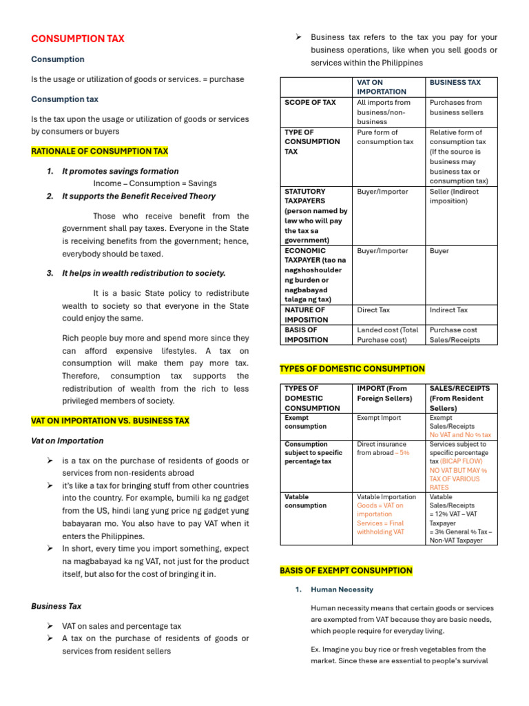Consumption Tax - Babustax | PDF | Taxes | Value Added Tax