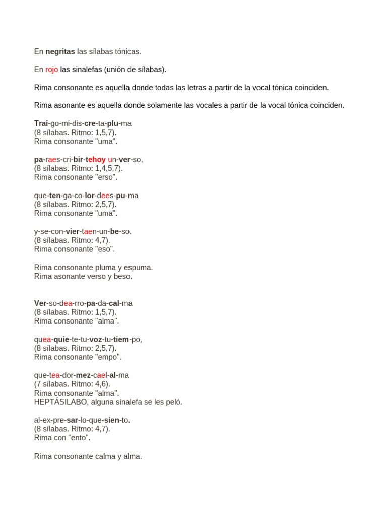 Rimas y Ritmos en Poesía: Guía Práctica | PDF