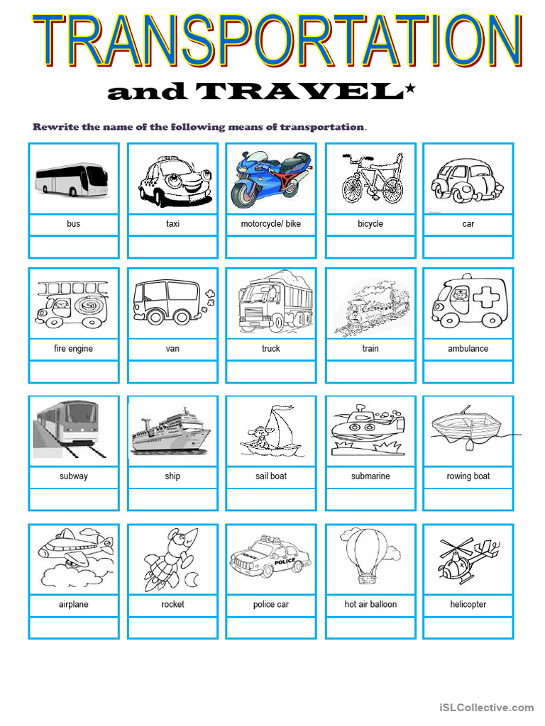 Travel and Transport Vocabulary Guide | PDF