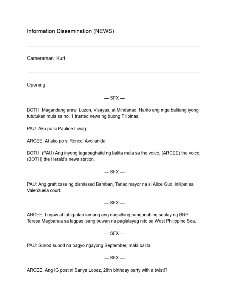 (Pinaka-Final) Oral Com. Functions of Communication (Info. Dissem.) | PDF