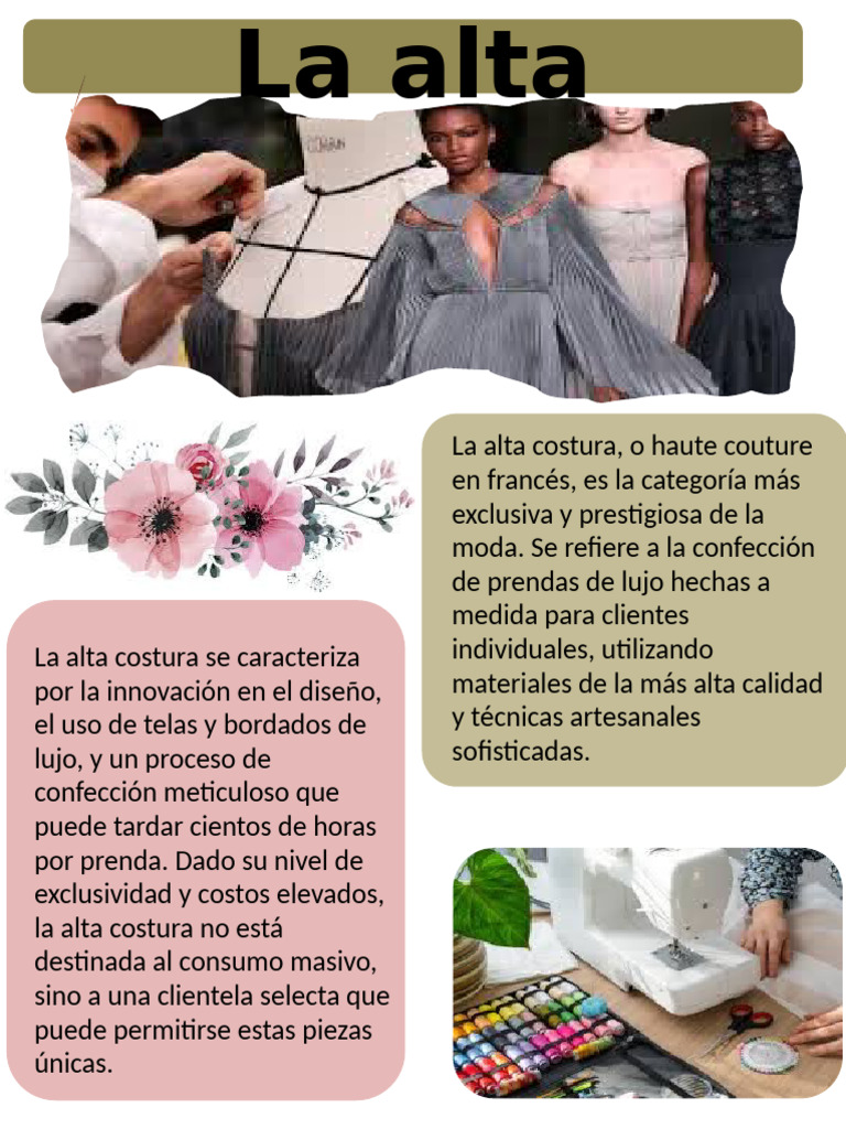 Alta Costura: Lujo y Exclusividad en Moda | PDF
