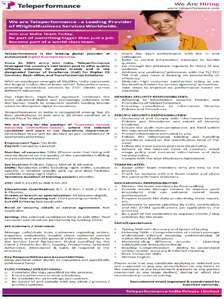 Teleperformance_India_CSA_2024_Batch | PDF