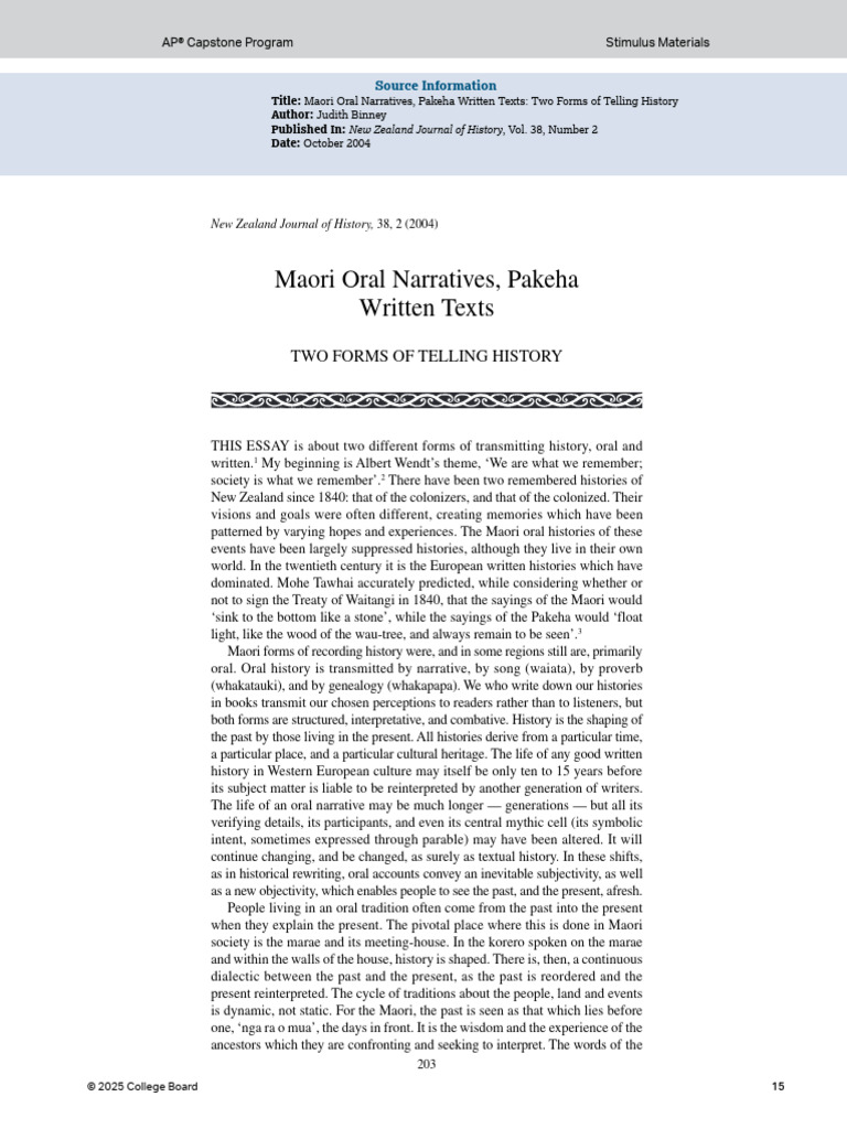 Stimulus #2 - Maori Oral Narratives, Pakeha | PDF | Narrative | Māori People