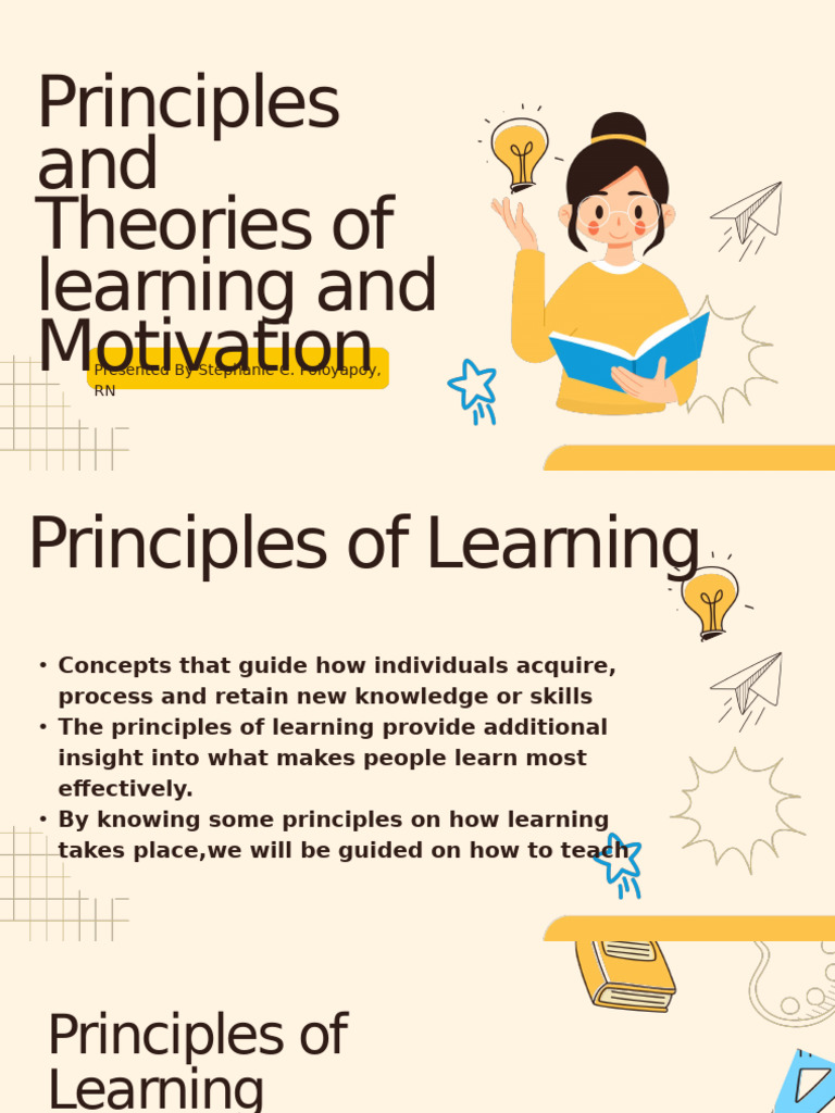 Principles and Theories of Learning and Motivation | PDF | Motivational | Motivation