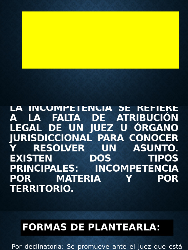Tipos de Incompetencia Judicial | PDF