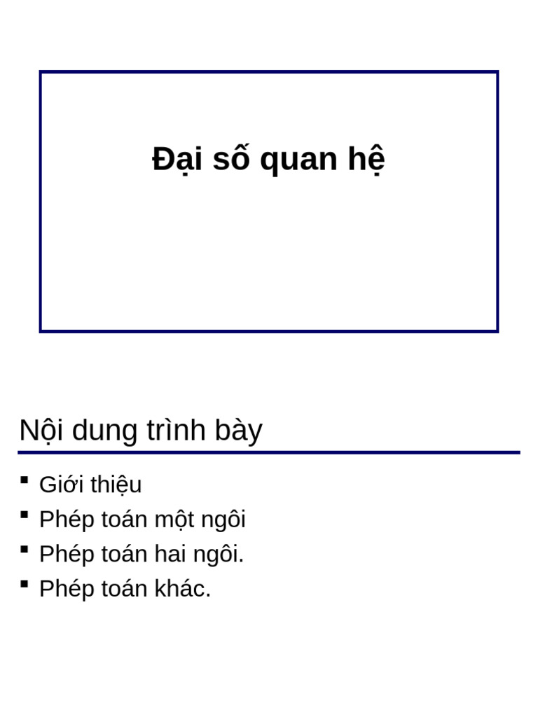 Buoi05 - Đại số quan hệ Va SQL | PDF