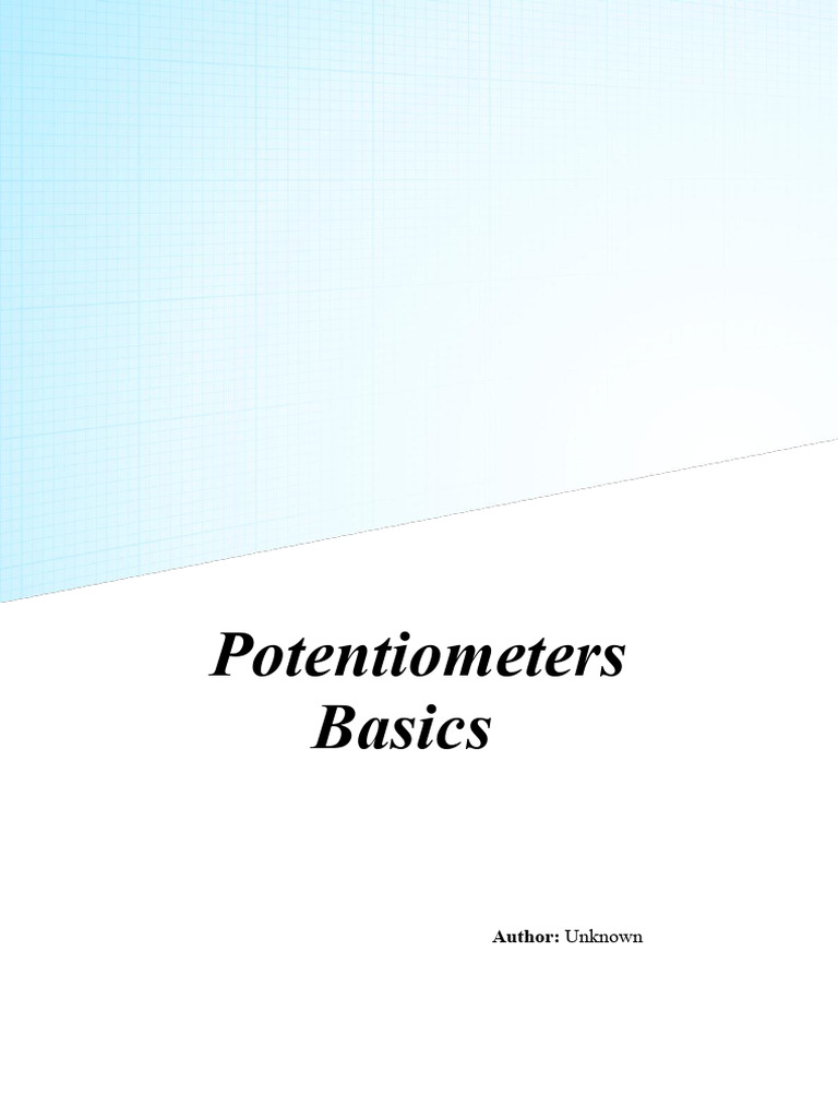 Potentiometers Basics Pdf