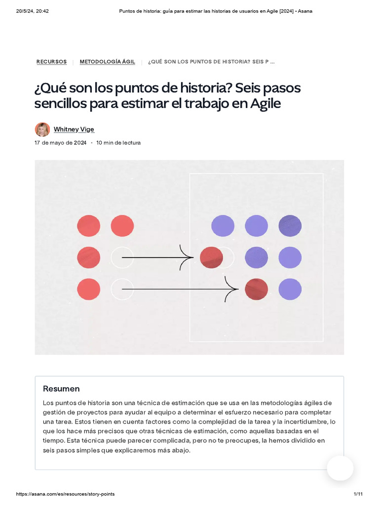 Estimación de Puntos de Historia en Agile | PDF | Planificación ...