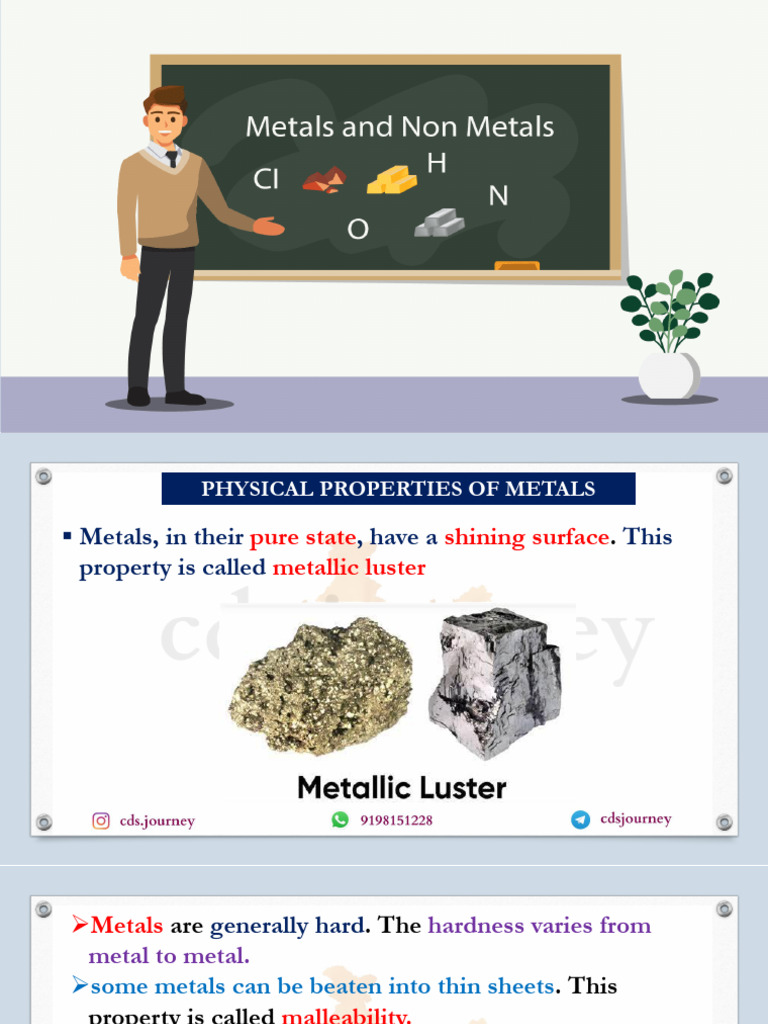 Metals and Non-metals | PDF | Salt (Chemistry) | Metals