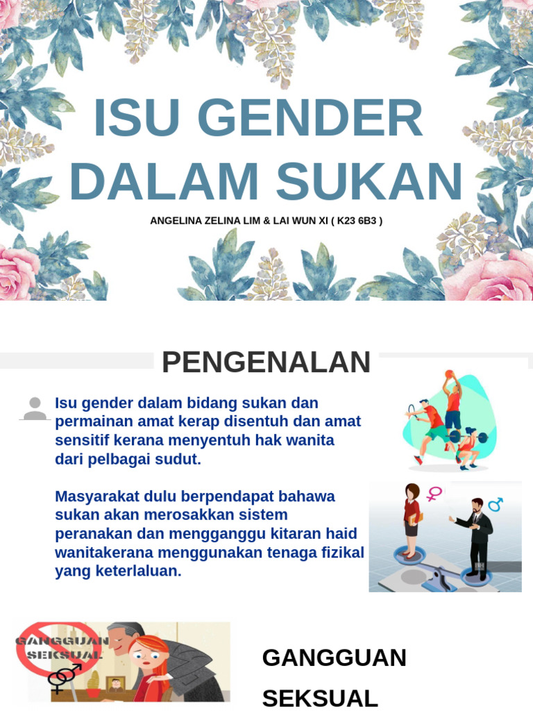 Isu Gender Dalam Sukan (Angelina & Lai Wun Xi) | PDF