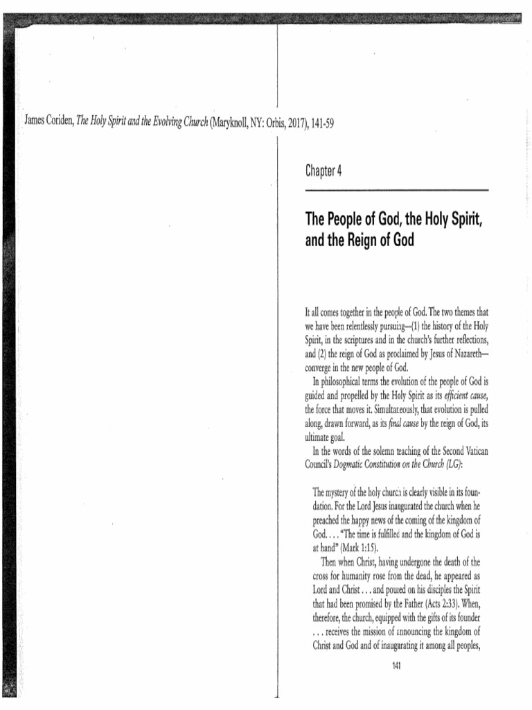 4 - Coriden - The Holy Spirit and The Evolving Church | PDF