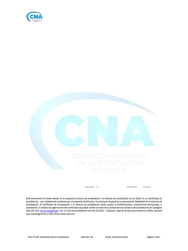 Acreditación CNA ISOIEC 17025 | PDF | Fosfato | Nitrato